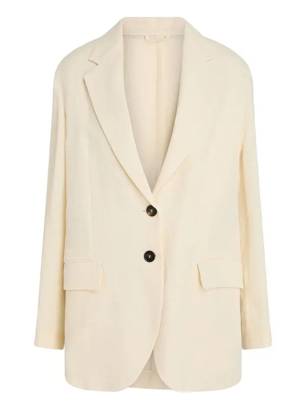 Brunello Cucinelli Linen Blazer - Cream