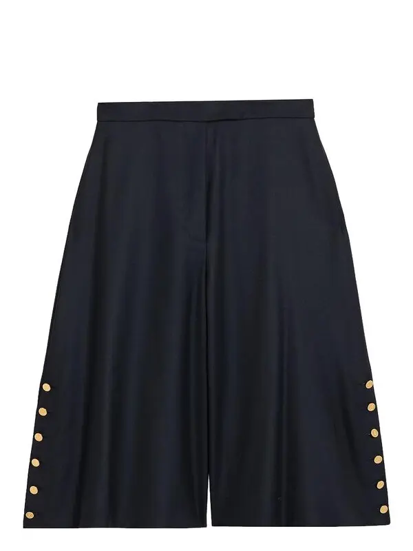 Thom Browne Wool-twill Culottes - Midnight Blue