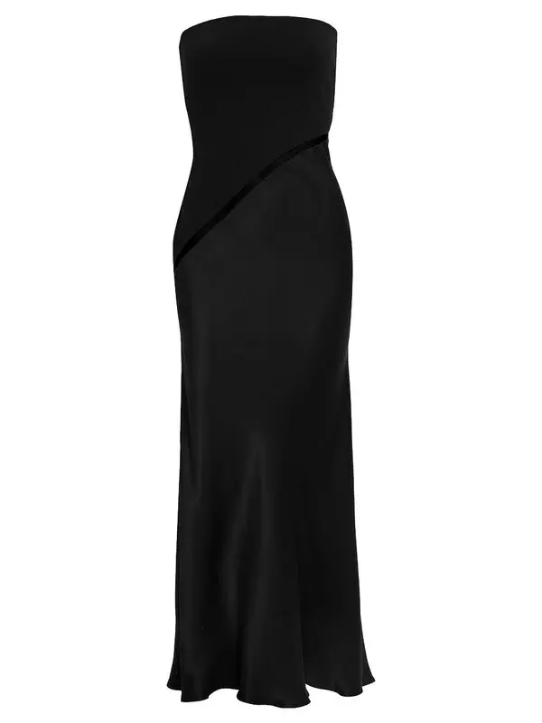 Gabriela Hearst Chiki Strapless Maxi Dress - Black