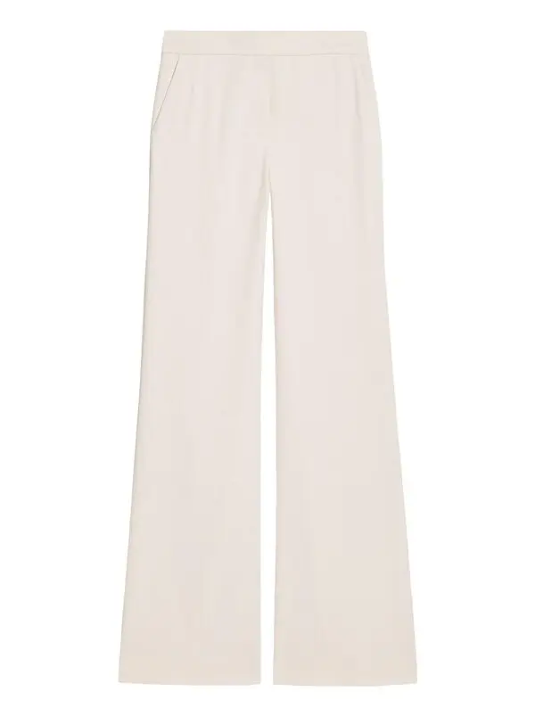 Victoria Beckham Crepe Flared Pants - Cream