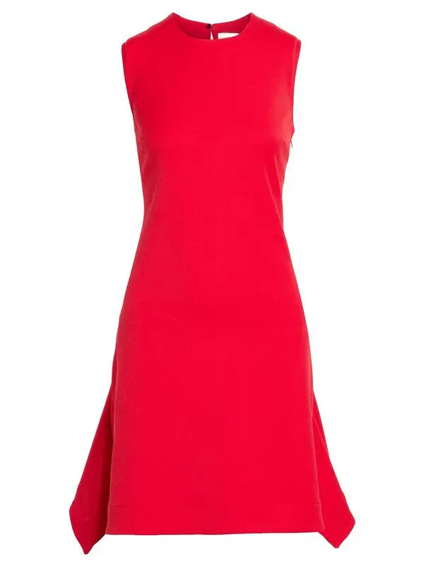 Victoria Beckham Twill Mini Dress - Red