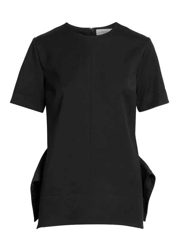 Victoria Beckham Crepe Top - Black