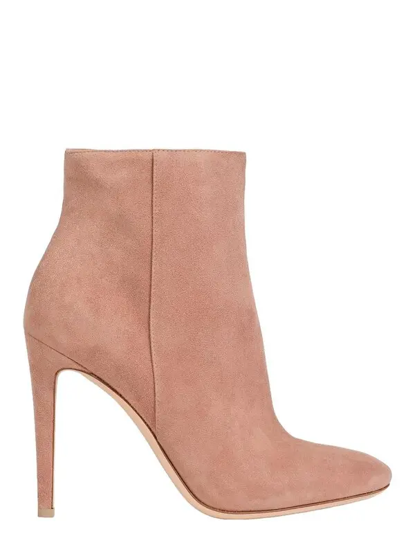 GIANVITO ROSSI Suede Ankle Boots - Blush