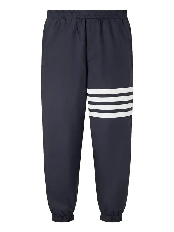 Thom Browne Tapered Striped Ripstop Sweatpants - Blue