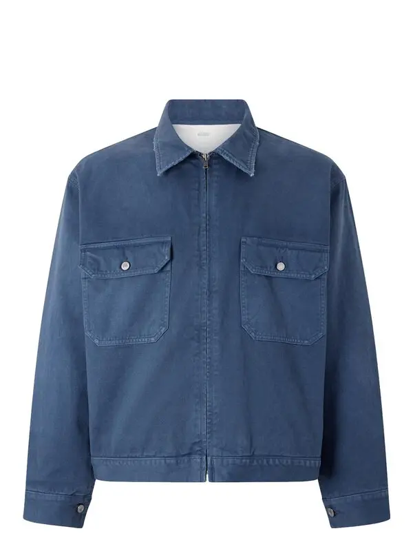 A.PRESSE Cotton-twill Jacket - Blue