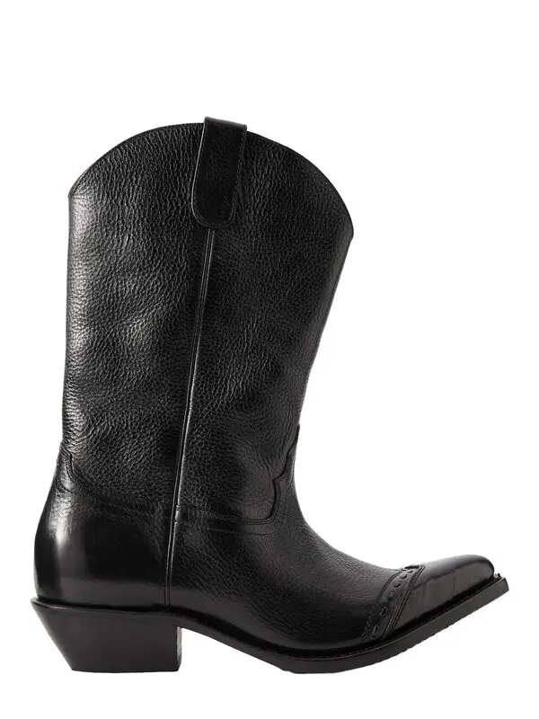 Our Legacy Consultant Full-grain Leather Boots - Black