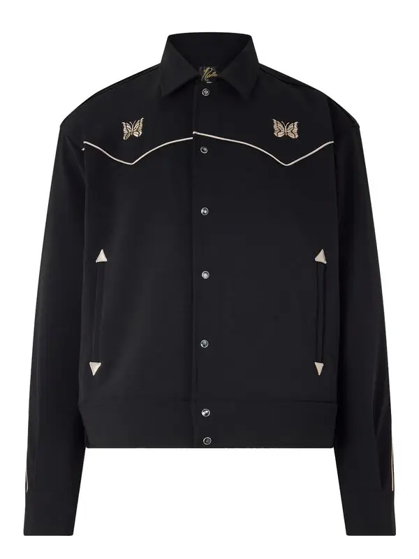Needles Piping Cowboy Embroidered Jacket - Black