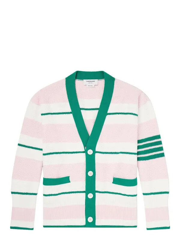 Thom Browne Striped Cotton Cardigan - Multi