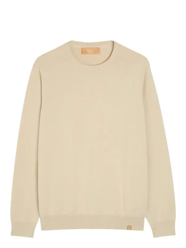 NOW YOU LIVE Croft Cotton Jumper - Beige