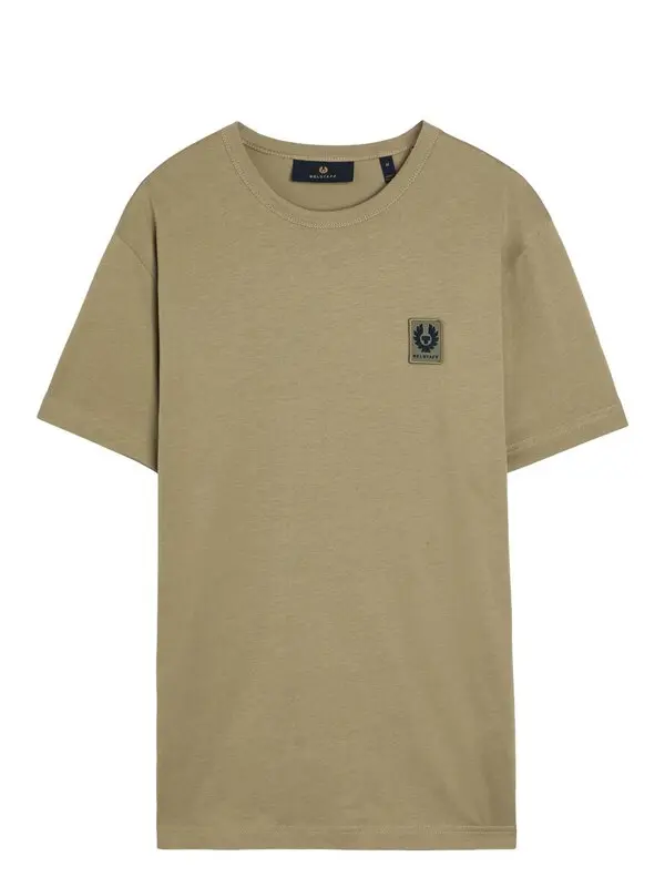 Belstaff Logo-appliquéd Cotton T-shirt - Green