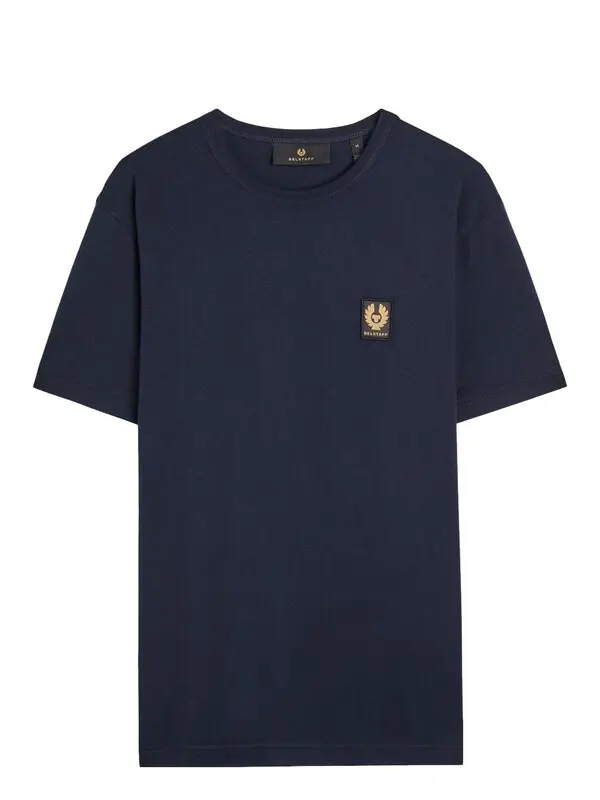 Belstaff Logo-appliquéd Cotton T-shirt - Navy