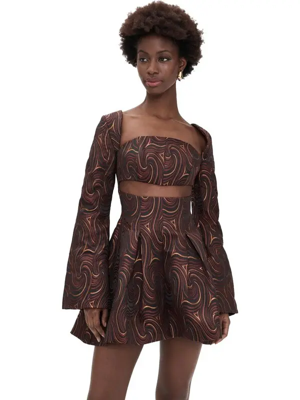 ANDREA IYAMAH Nala Mini Jacquard Dress - Corda Jacquard