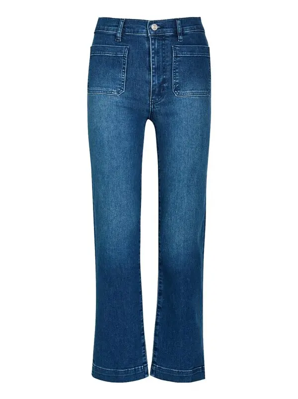 FRAME Le Sleek Straight-leg Jeans - Dark Blue