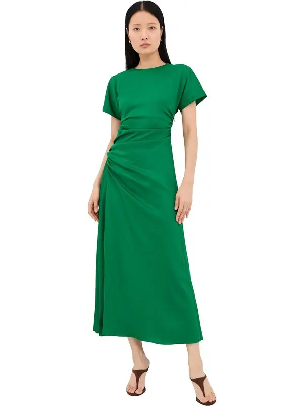 Simkhai Marabella Draped Midi Dress - Kelly Green
