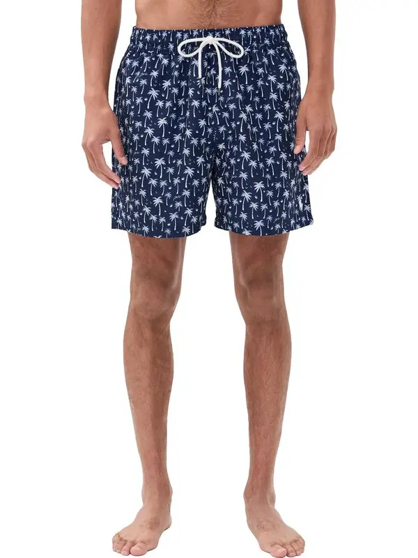 Polo Ralph Lauren Printed Traveler Swim Trunks 5.5 - Blue Polo Palms