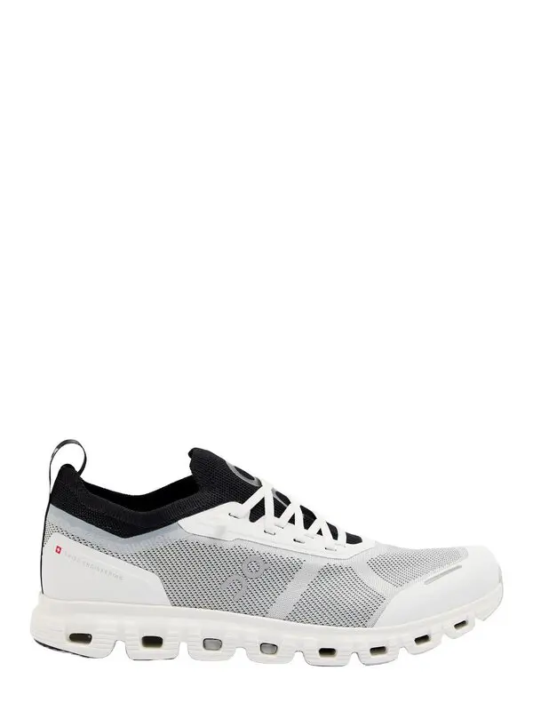 On Cloud 6 Versa Panelled Mesh-knit Sneakers - White And Black