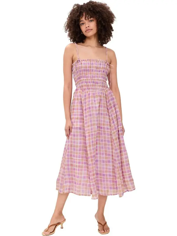 Astr The Label Lahela Dress - Pink Plaid