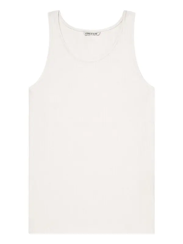 A KIND OF GUISE Tomaso Ribbed Stretch-cotton Jersey Tank Top - Neutrals