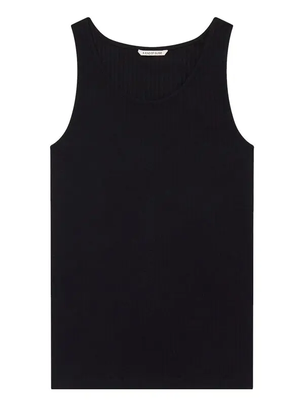 A KIND OF GUISE Tomaso Ribbed Stretch-cotton Jersey Tank Top - Black