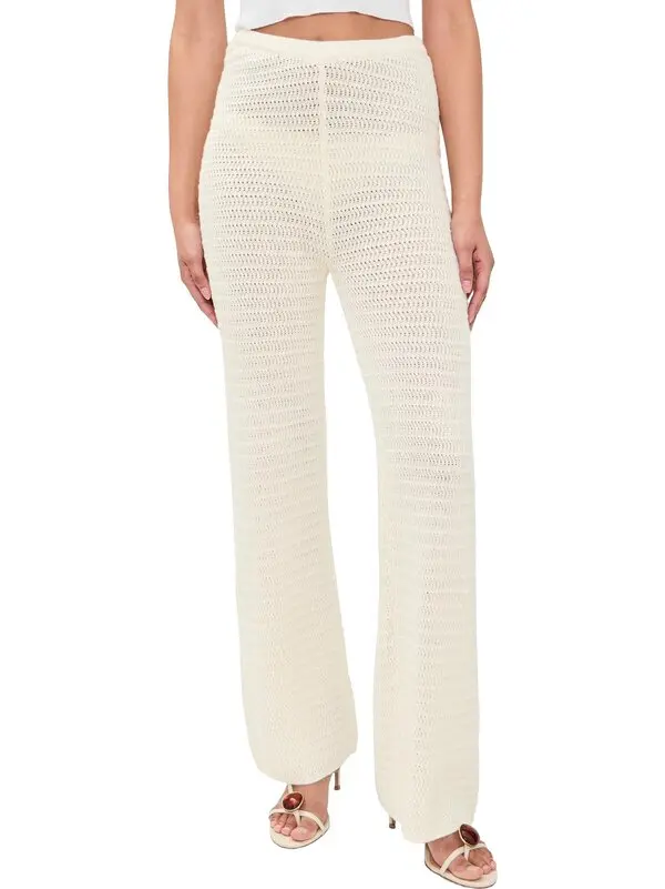 4TH & RECKLESS Geri Ribbed Knit Pants - Cream