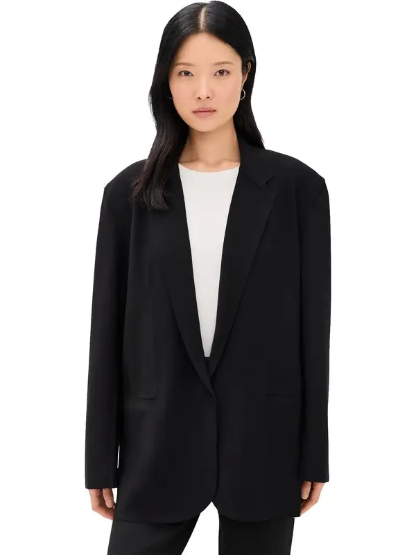 Norma Kamali Oversized Single Breasted Jacket - Black