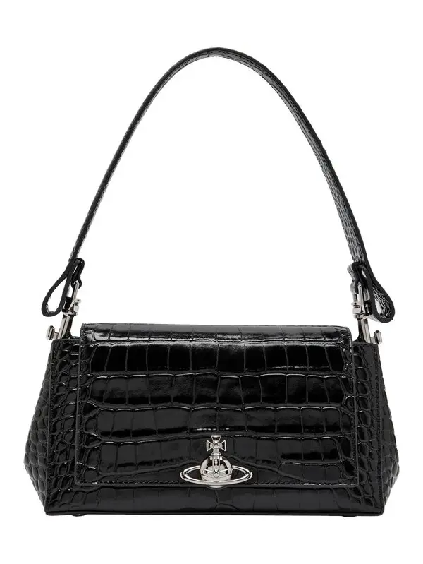 VIVIENNE WESTWOOD Hazel Leather Shoulder Bag - Black