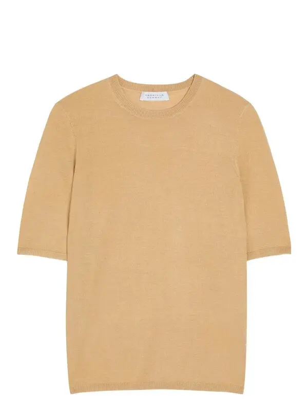 Gabriela Hearst Chryse Cashmere And Silk-blend T-shirt - Beige