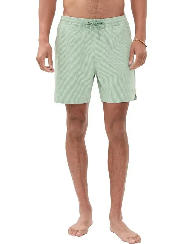 Marine Layer Lined Sport & Swim Shorts 6 - Iceberg Stripe