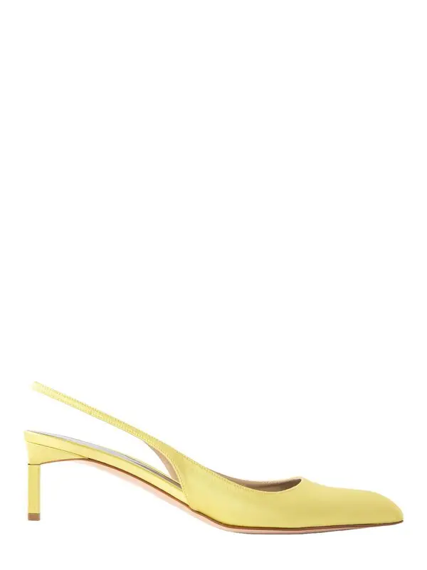 TOM FORD Satin Slingback Pumps - Yellow