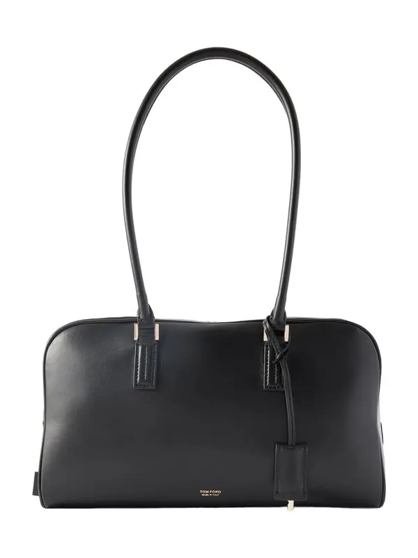 TOM FORD Leather Shoulder Bag - Black