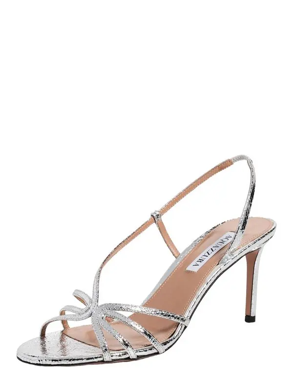 AQUAZZURA Talk To Me Sandals 75mm - Silver