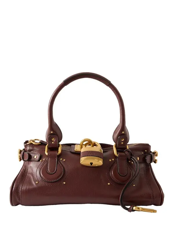 Chloé Paddington Embellished Leather Tote - Brown