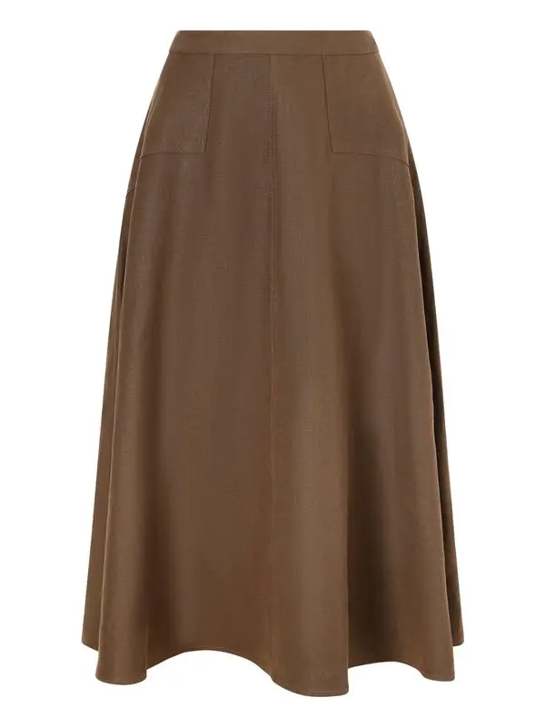 Polo Ralph Lauren Hemp Midi Skirt - Brown