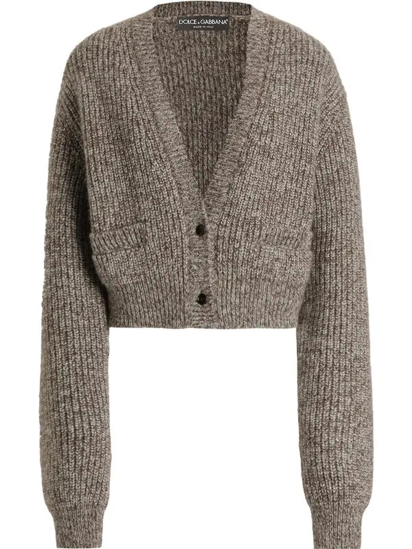 Dolce & Gabbana Wool Blend English Rib Cardigan - Turtle Dove