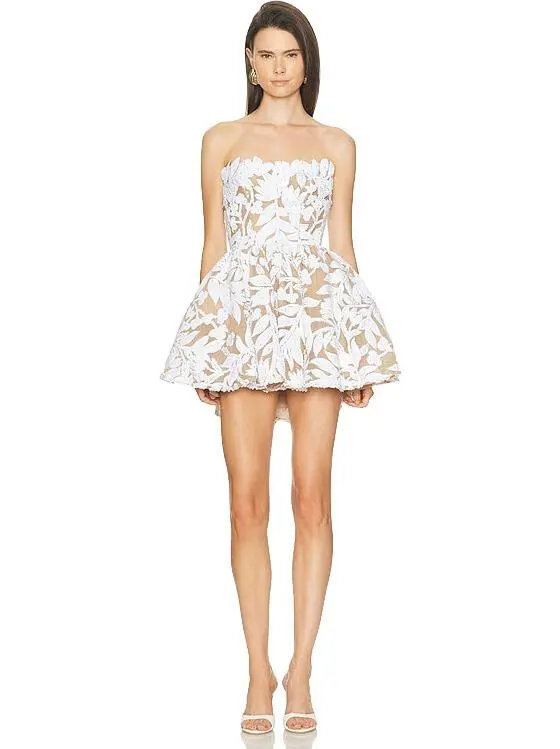 BRONX AND BRONCO Chloe Pailette Mini Dress - White