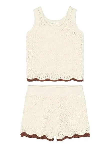 RYLEE + CRU Crochet Tank Set - Natural