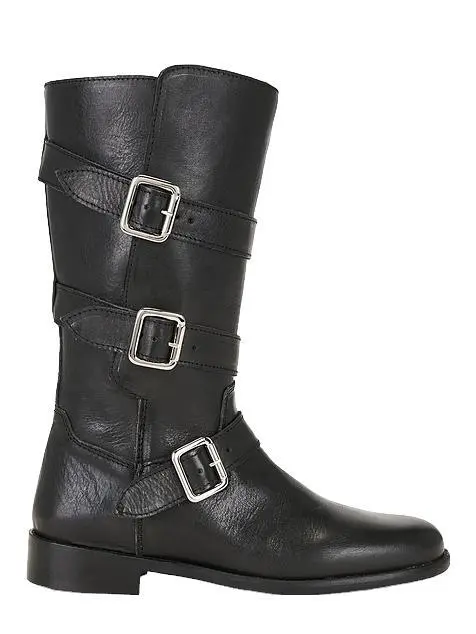 DICO COPENHAGEN Mia Triple Buckle Boots - Black