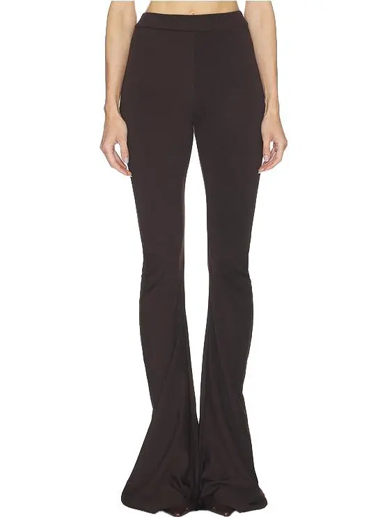 JADE CROPPER Twisted Stretch Trousers - Dark Brown