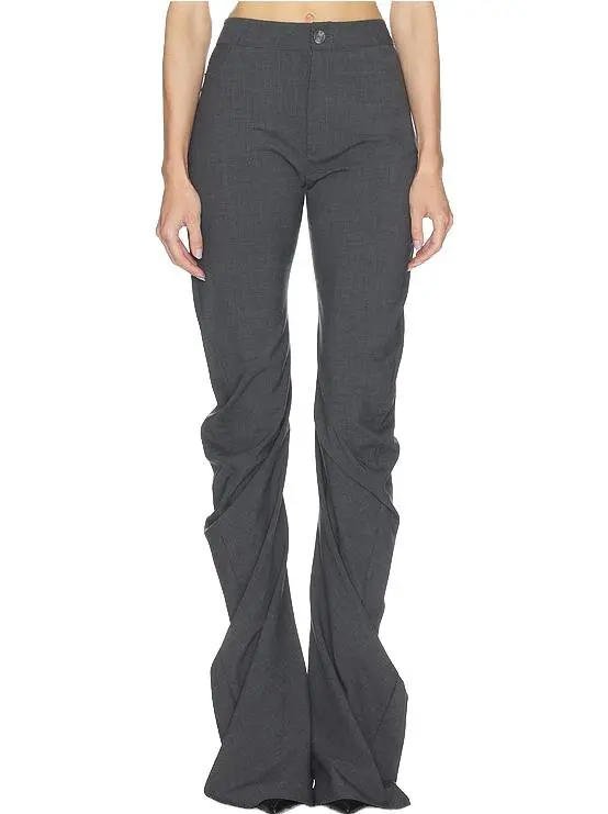 JADE CROPPER Twisted Trouser - Dark Grey