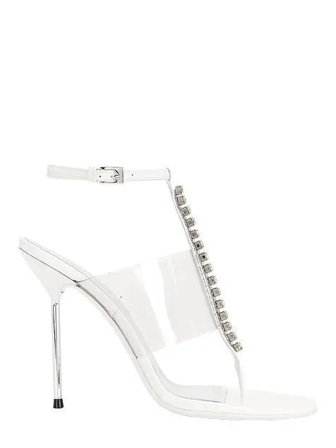 Paris Texas Lidia T-strap Sandal In White - Optic White