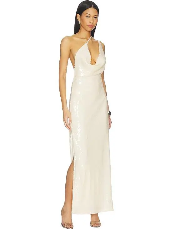 SNDYS Johanna Sequin Maxi Dress - Cream