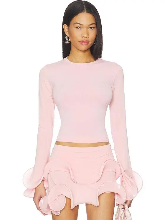 SID NEIGUM Wave Sleeve Top - Powder Pink