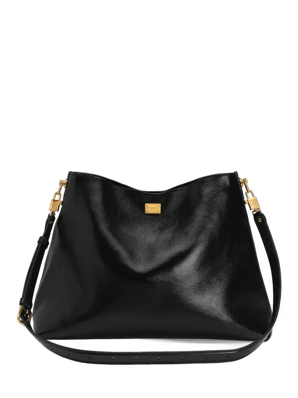 Dolce & Gabbana Large Vittoria Shoulder Bag - Black