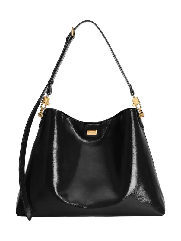 Dolce & Gabbana Large Vittoria Shoulder Bag - Black