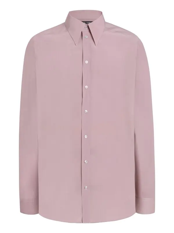 Dolce & Gabbana Silk Crêpe De Chine Gold Shirt - Lilac