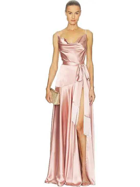 BRONX AND BRONCO Leo Maxi Dress - Peach