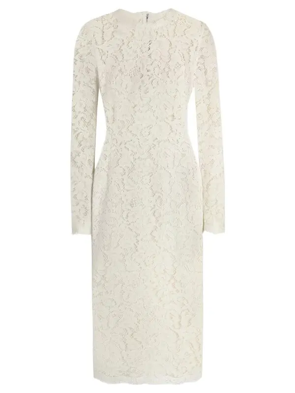 Dolce & Gabbana Cordonetto Lace Dress - White