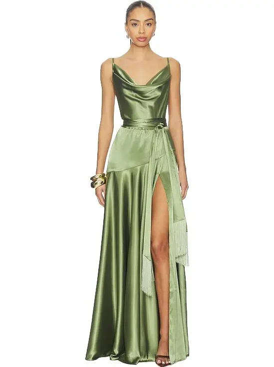 BRONX AND BRONCO Leo Maxi Dress - Sage