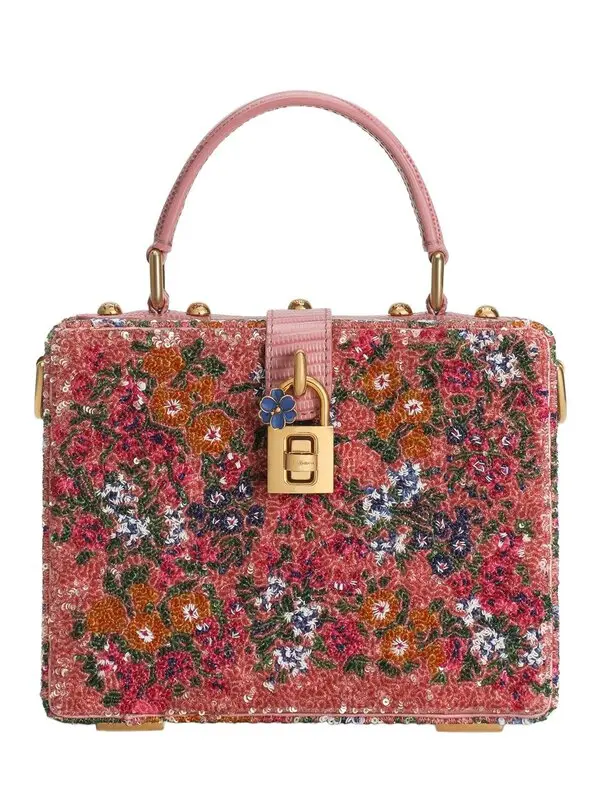 Dolce & Gabbana Dolce Box Sequin Embroidery Handbag - Multicolor