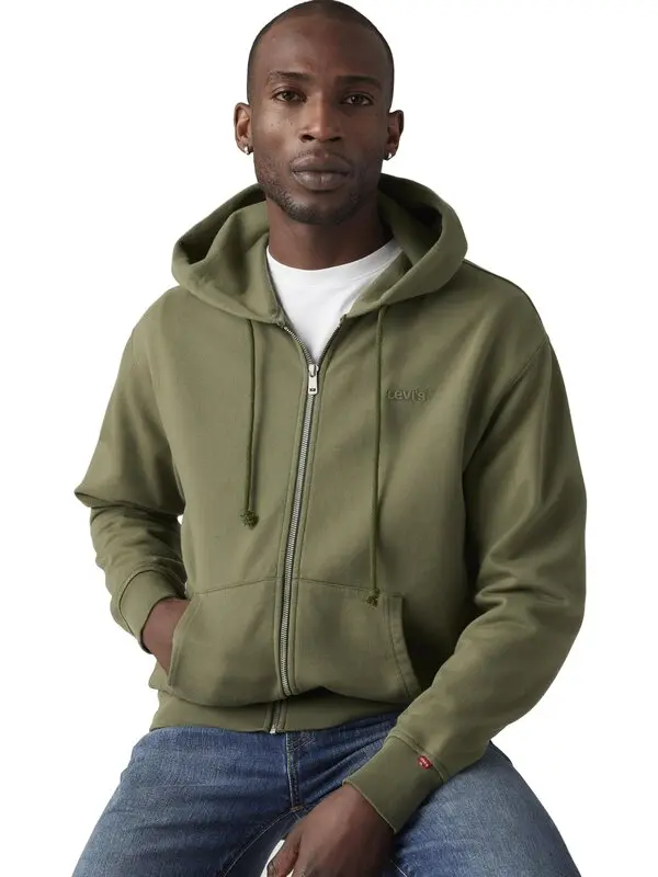 LEVI'S Authentic Full Zip Sweatshirt - Moss Olive